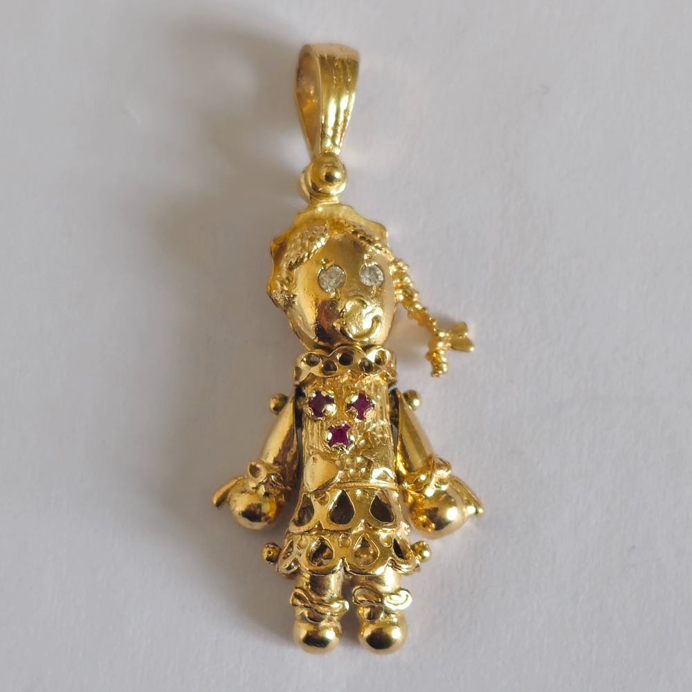 9ct Gold Ragdoll Girl Pendant - Own4Less